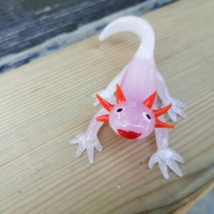 Glass Axolotl Figurine, Murano Glass Axolotl, Axolotl Ornament, Glass ...