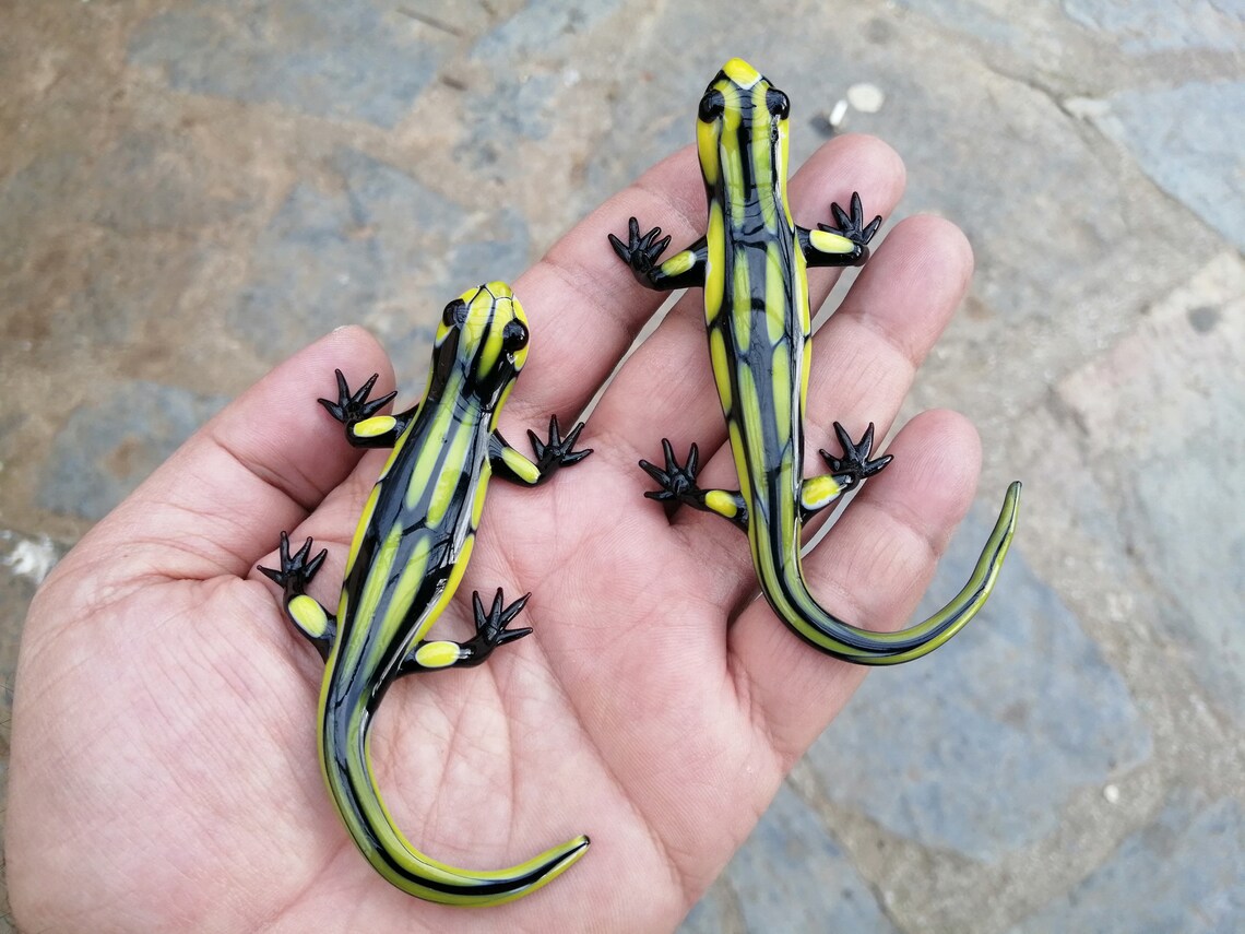 Glass Salamander Figurine Murano Glass Salamander Lizard - Etsy
