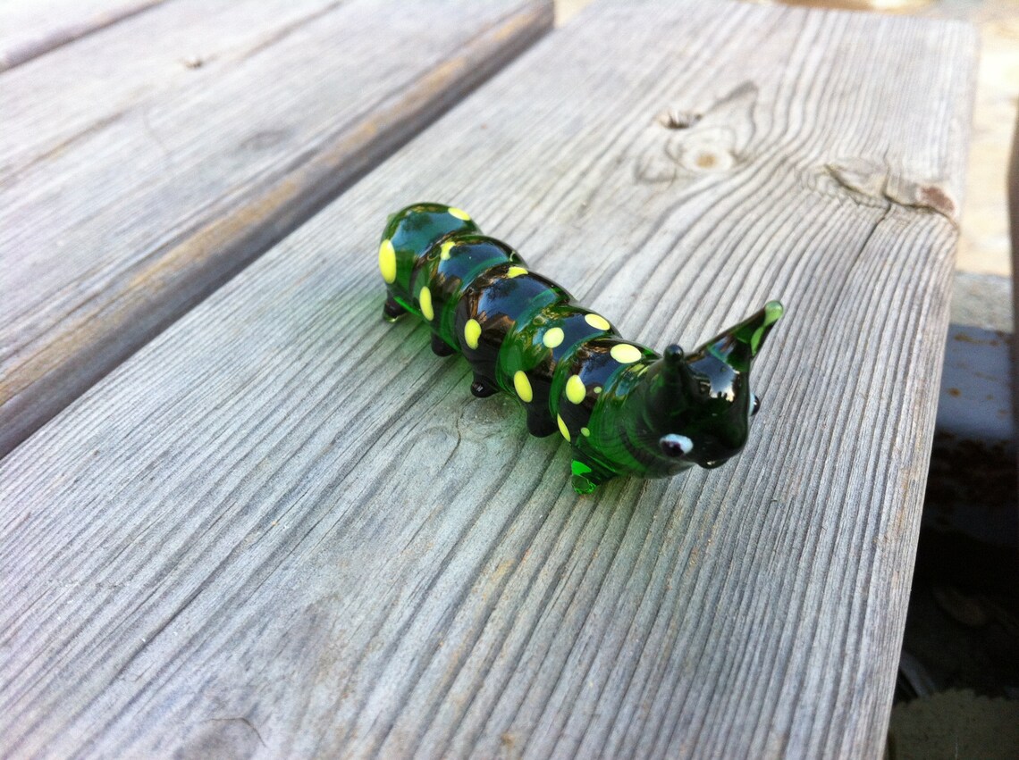 Glass Caterpillar Figurine Hand Blown Glass Caterpillar - Etsy