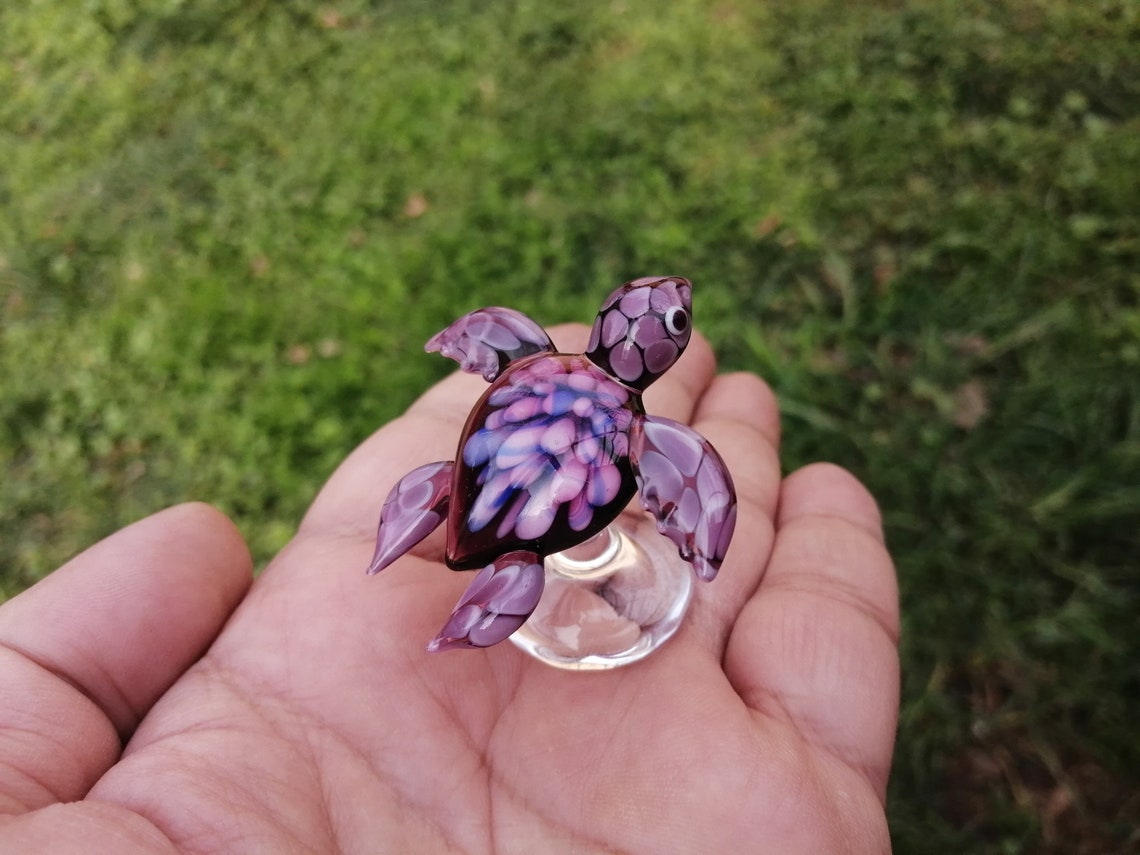 Glass Sea Turtle, Hand Blown Glass Sea Turtle, Glass Sea Animals, Sea ...