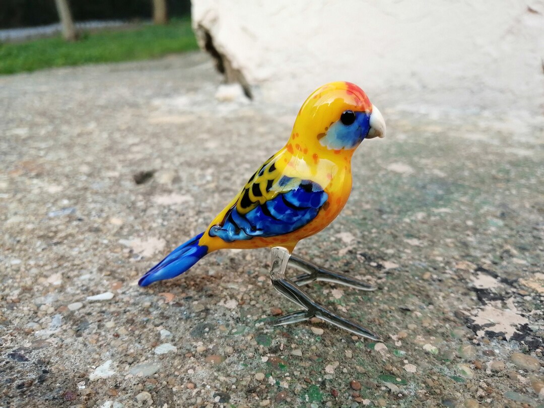 Glass Bird, Hand Blown Glass Bird Figurine, Glass Bird Ornament, Art ...