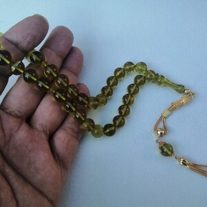 Amber Tasbih, Bakelite Amber Islamic Rosary, Bakelite Amber 33 Beads ...