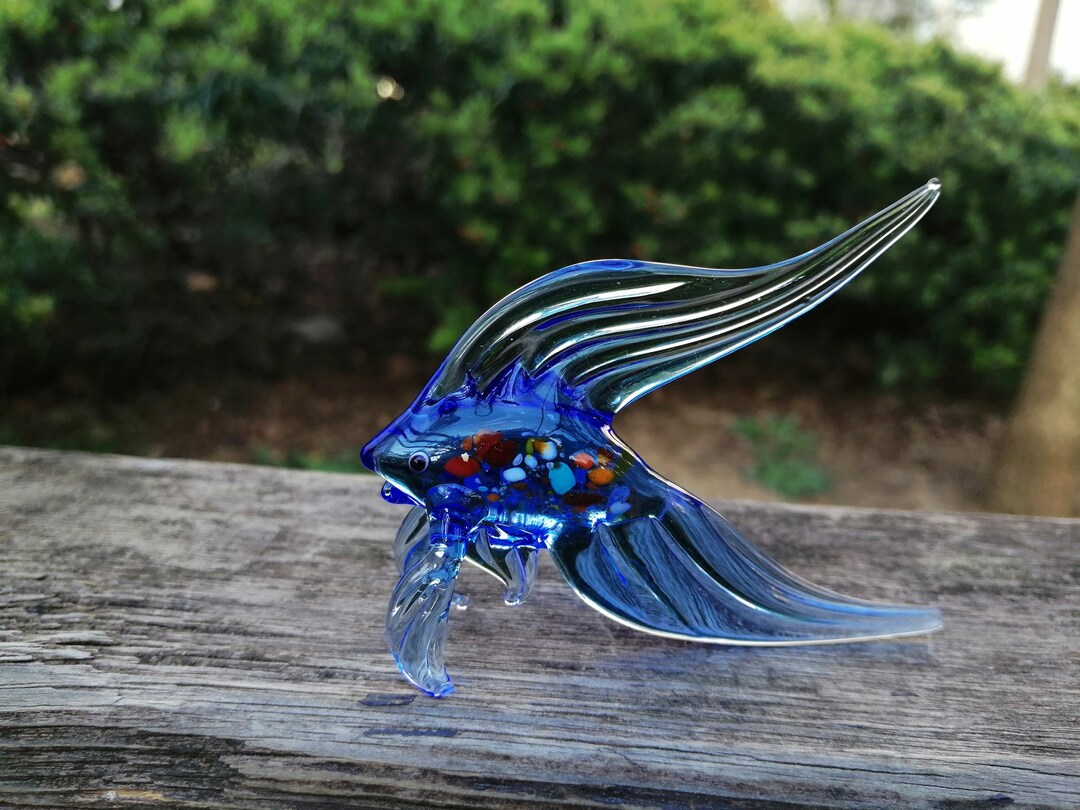 Glass Fish, Hand Blown Fish Figurine, Fish Ornament, Art Glass Fish ...