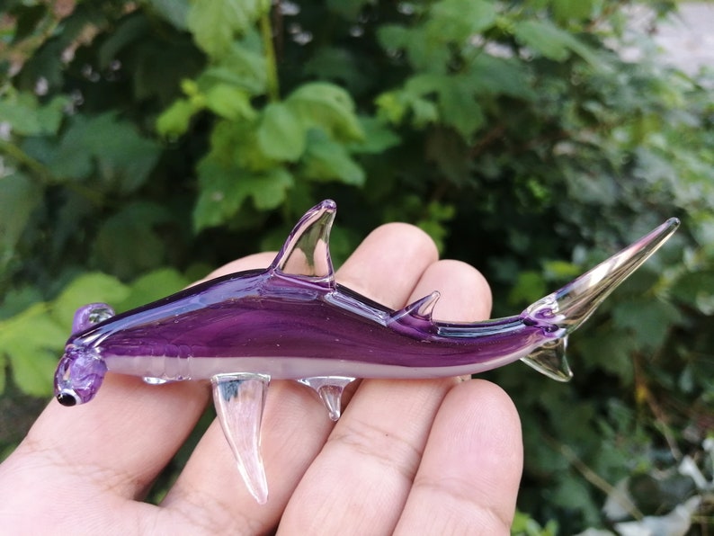 Glass Hammerhead Shark Hand Blown Glass Shark Miniature - Etsy