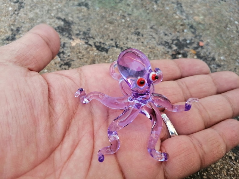 Glass Octopus figurine blown glass octopus ornament murano | Etsy