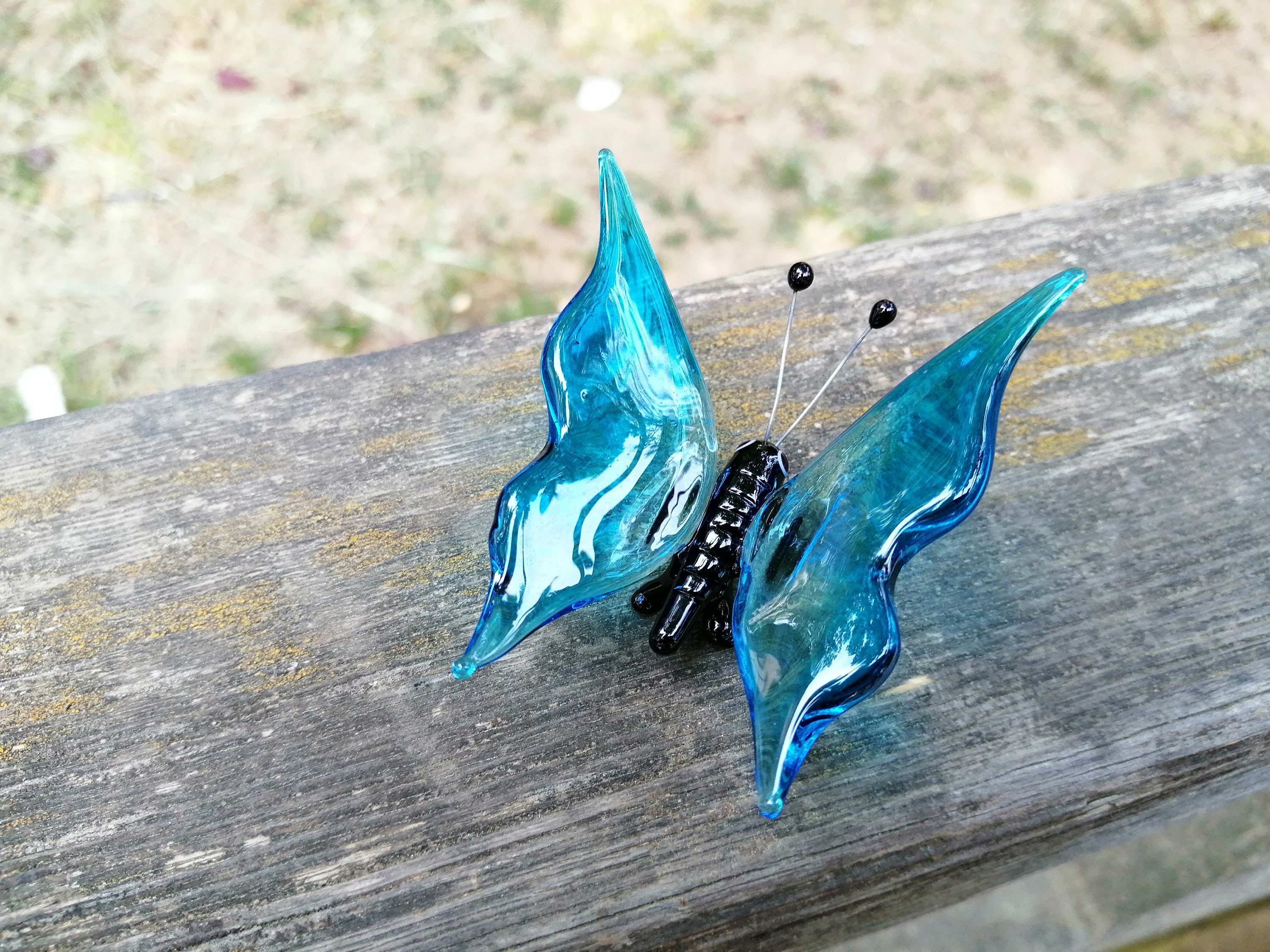 Glass Butterfly Glass Butterfly Figurine Glass Insects - Etsy
