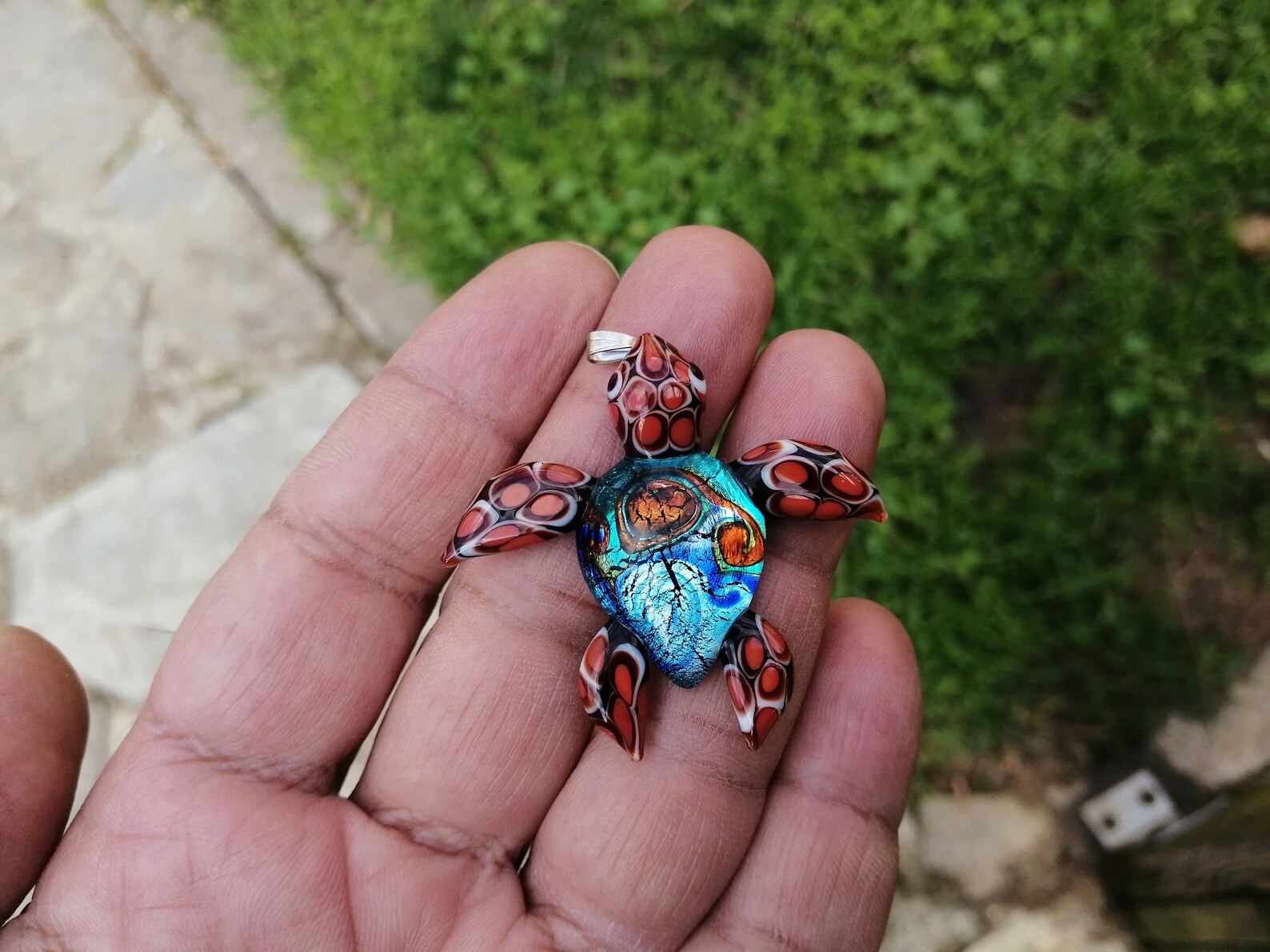 Glass Sea Turtle Pendant Sea Turtle Jewelry Glass Sea Etsy