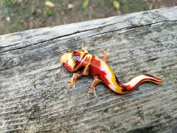 Glass Lizard Salamander Figurine Murano Glass Salamander | Etsy