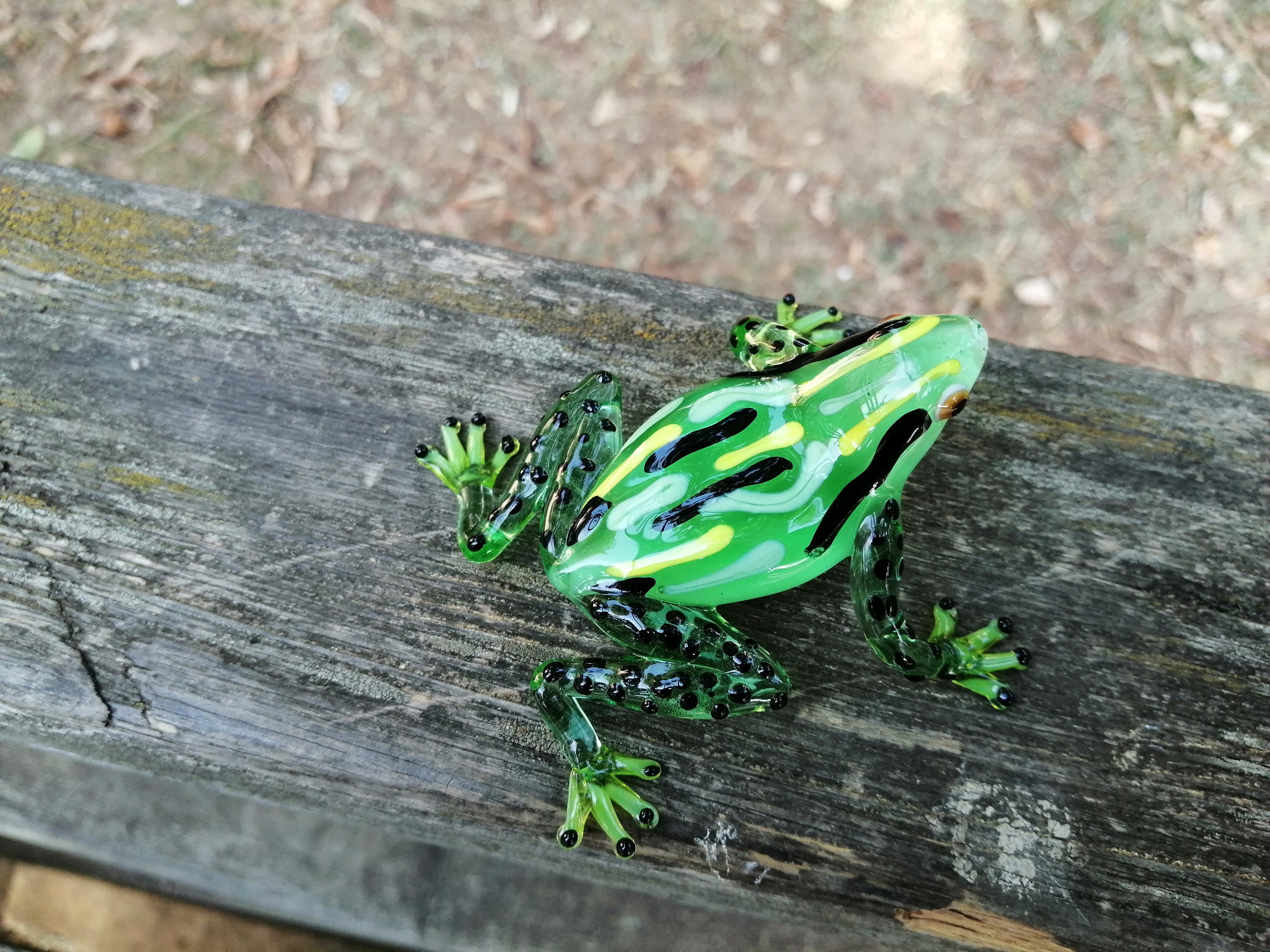 Glass Frog, Hand Blown Glass Frog Figurine, Frog Ornament, Murano Frog ...