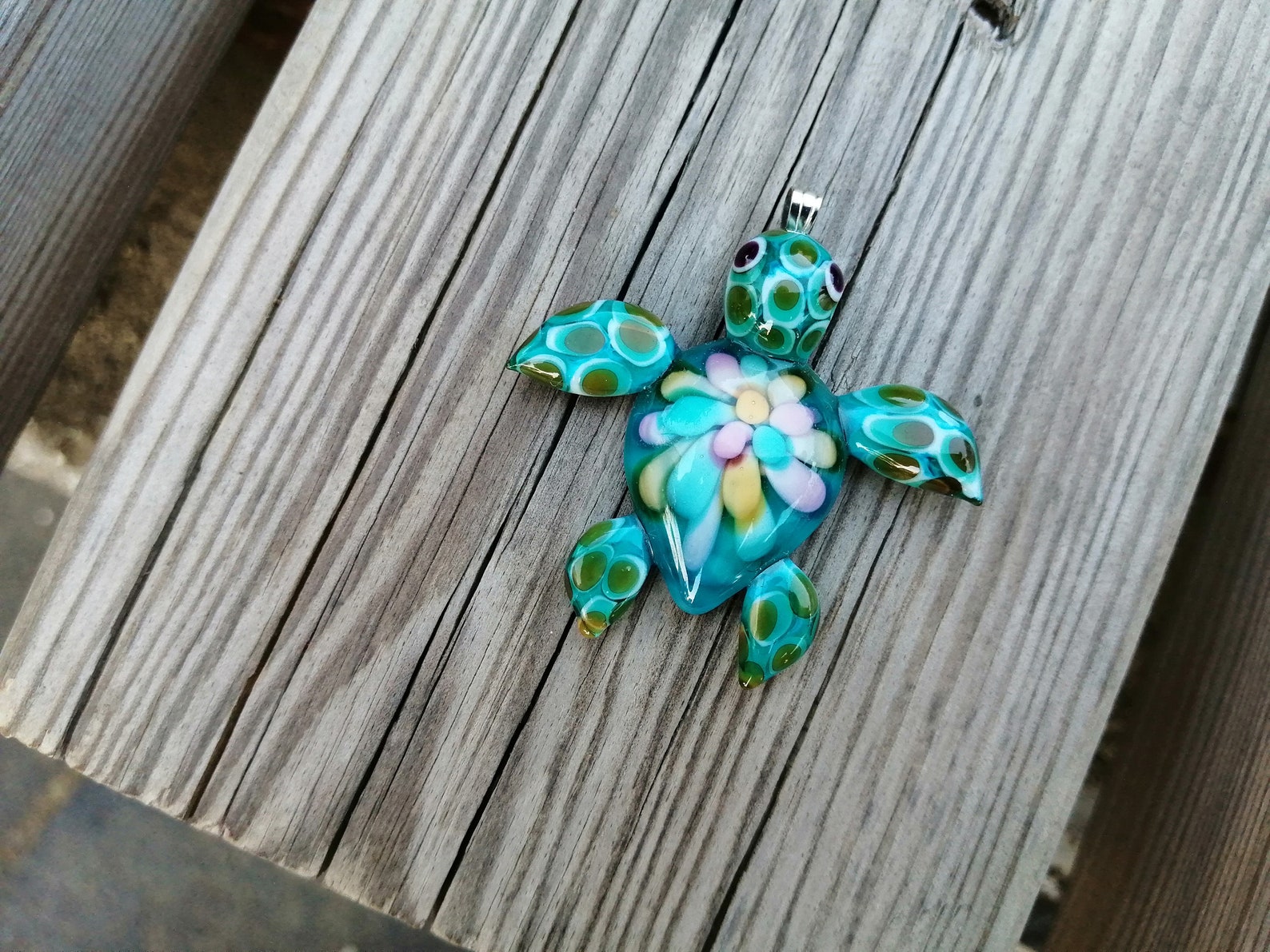 Glass Sea Turtle Pendant Sea Turtle Jewelry Glass Sea - Etsy