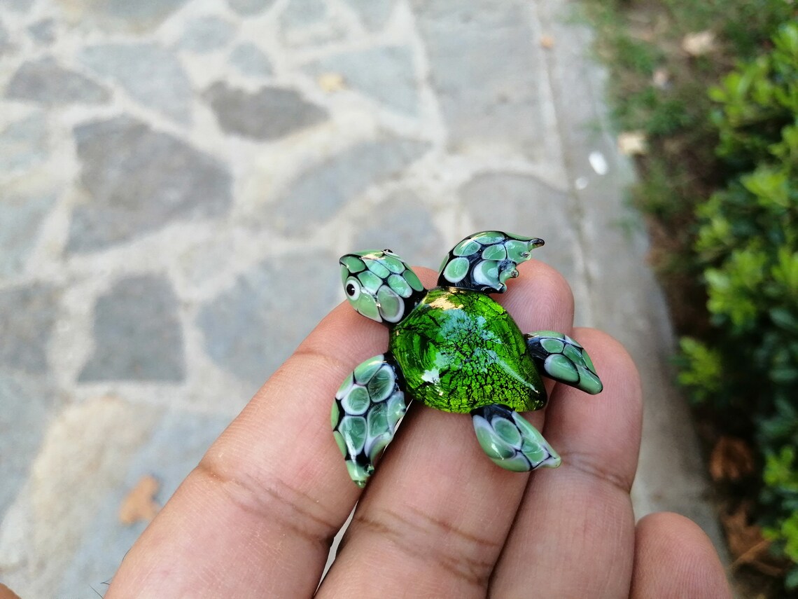 Glass Sea Turtle Hand Blown Glass Sea Turtle Glass Sea - Etsy