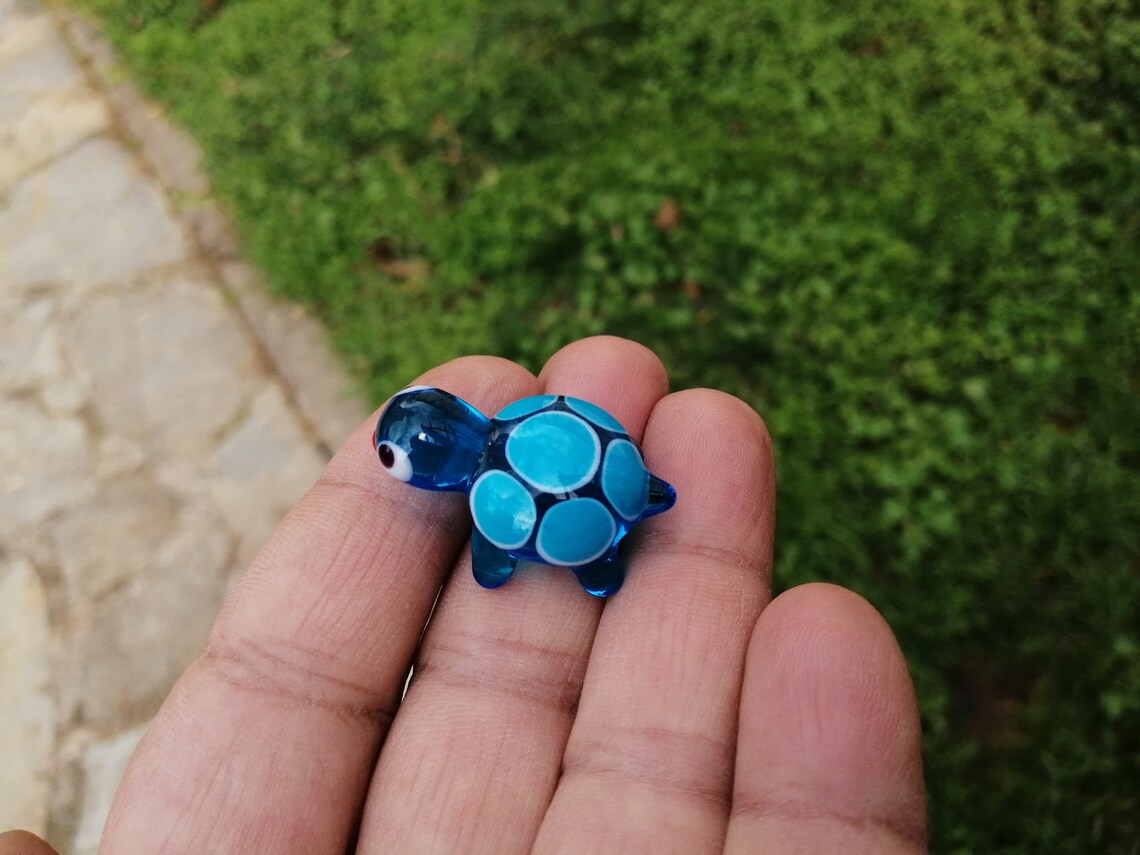 Glass Turtle Blown Glass Turtle Miniature Turtle Turtle - Etsy