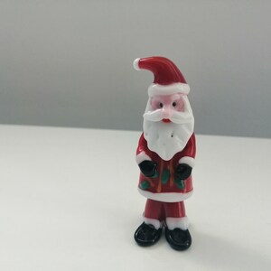 Glass Father Christmas, Glass Santa Claus Figurine, Santa Ornament ...