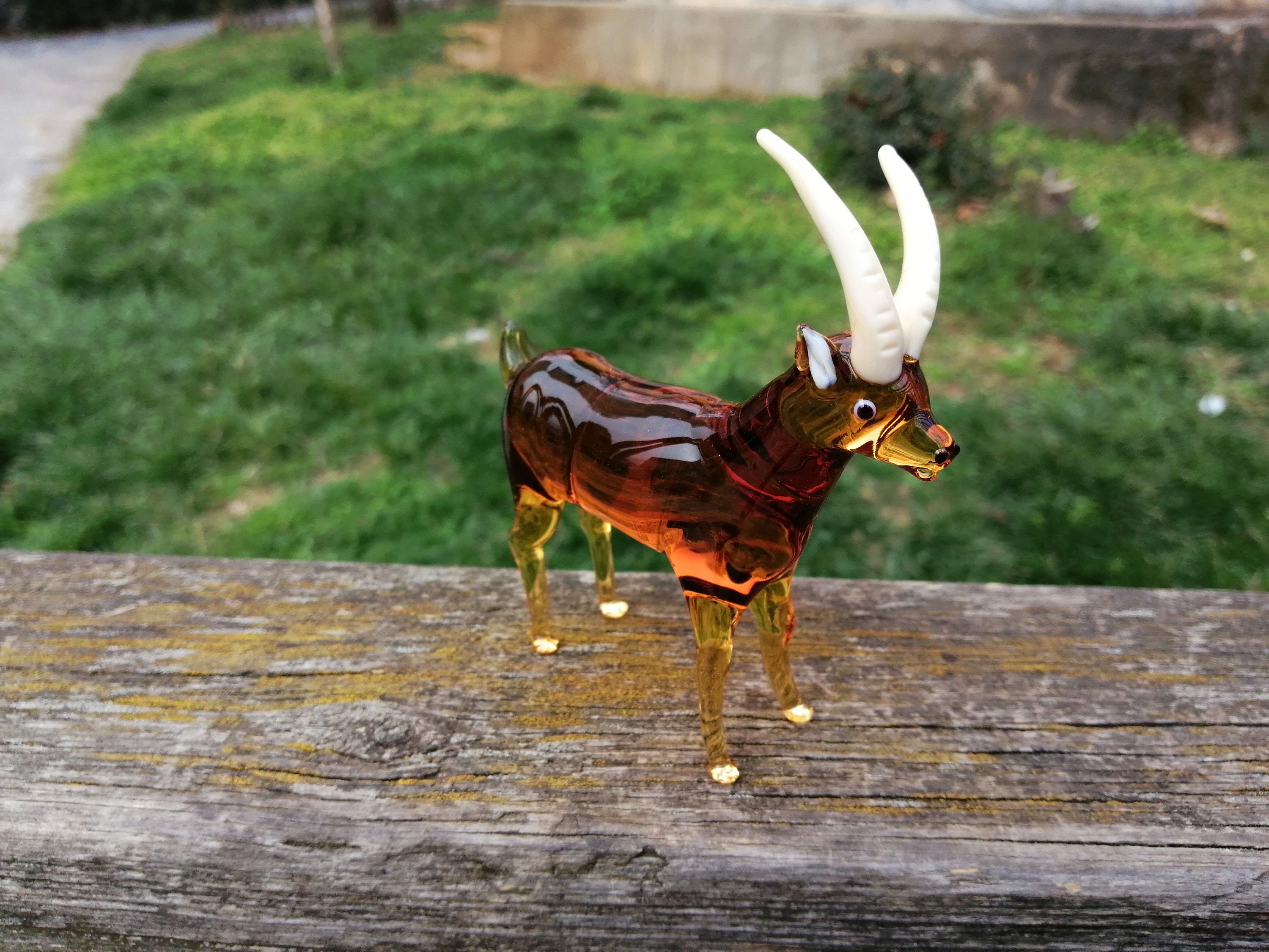 Glass Goat Hand Blown Glass Goat Figurine Art Glass Goat - Etsy