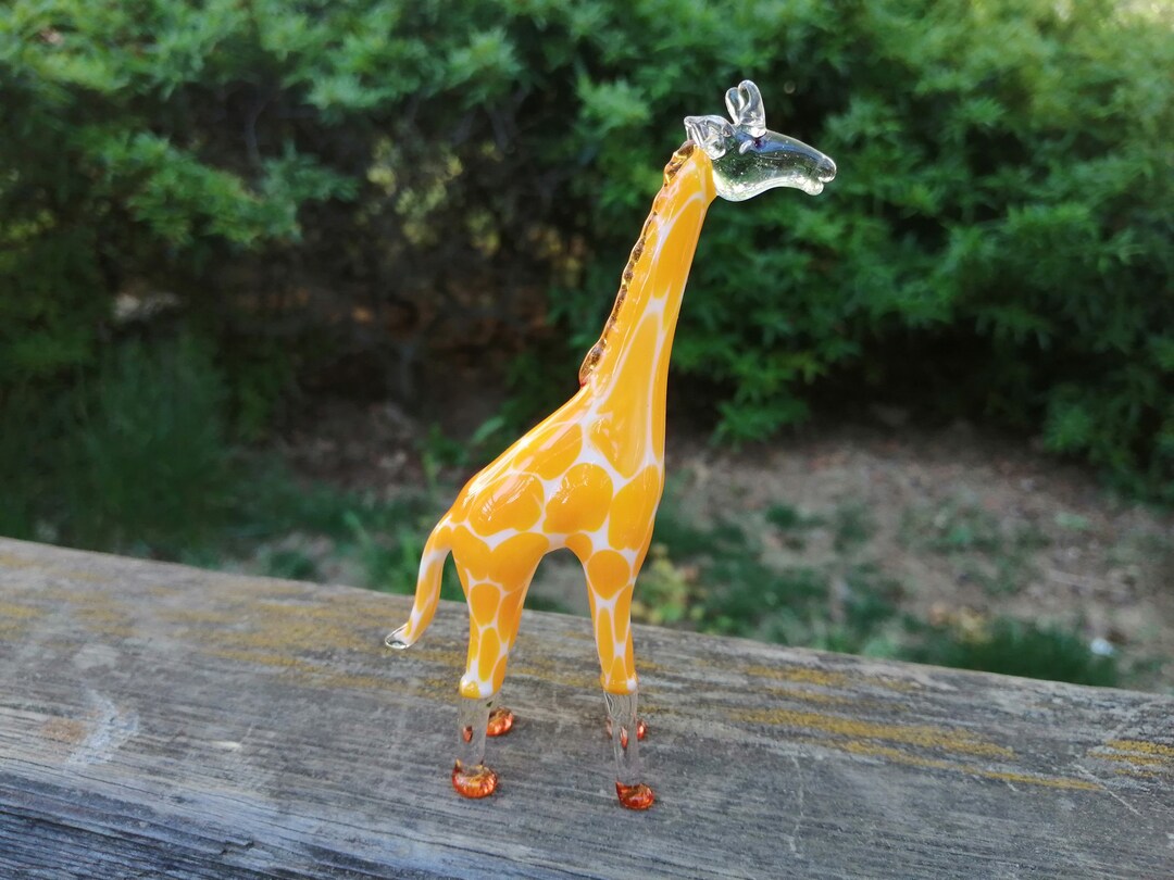 Glass Giraffe, Glass Giraffe Figurine, Giraffe Ornament, Murano Glass ...