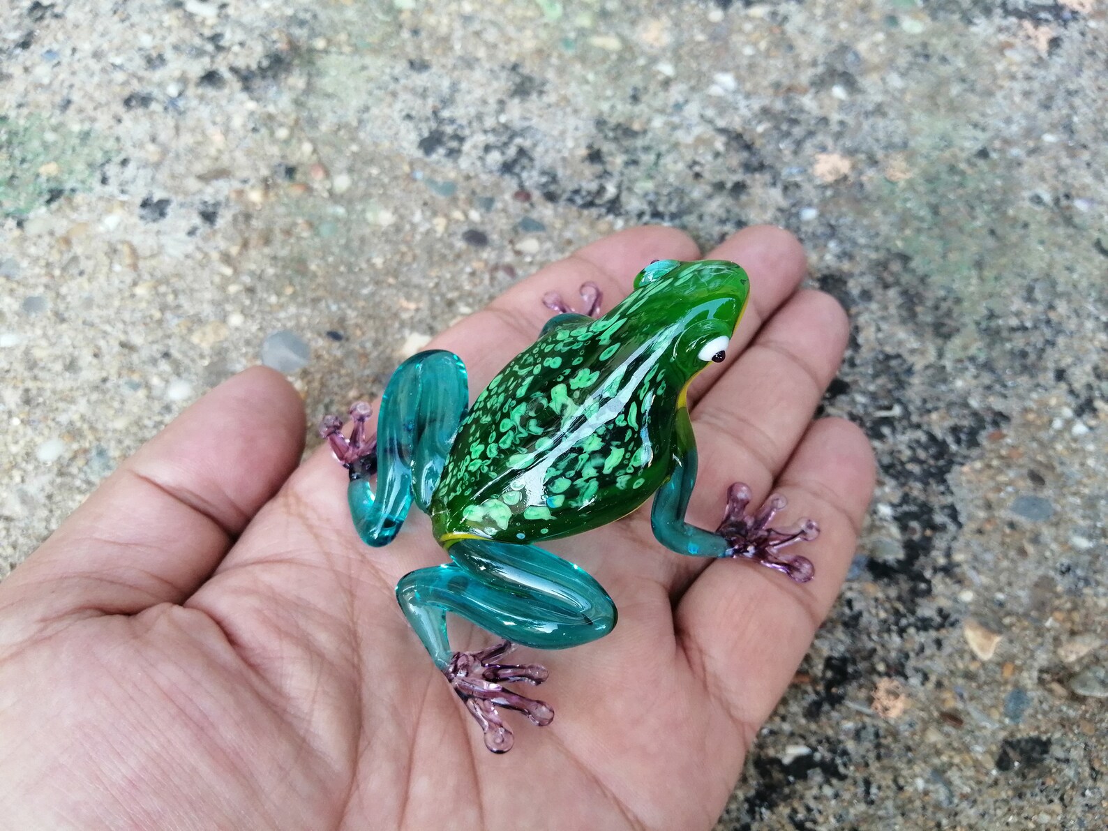Glass Frog Hand Blown Glass Frog Figurine Frog Ornament | Etsy