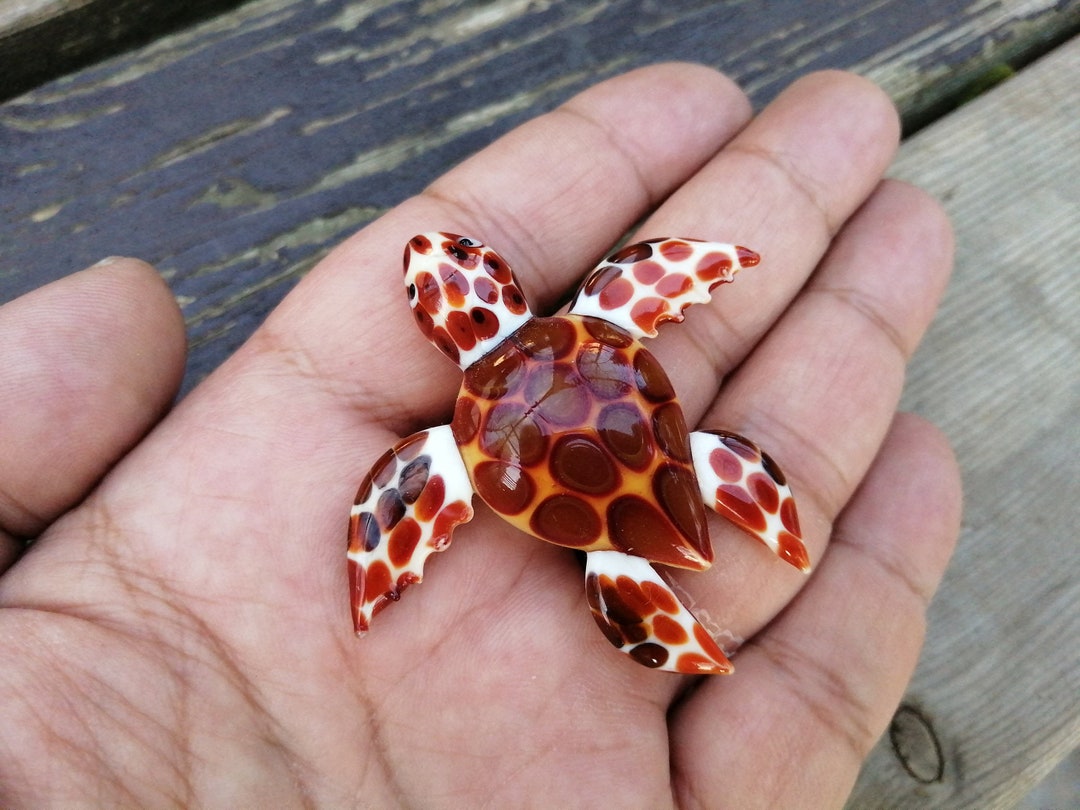 Glass Sea Turtle, Hand Blown Glass Sea Turtle, Glass Sea Animals, Sea ...