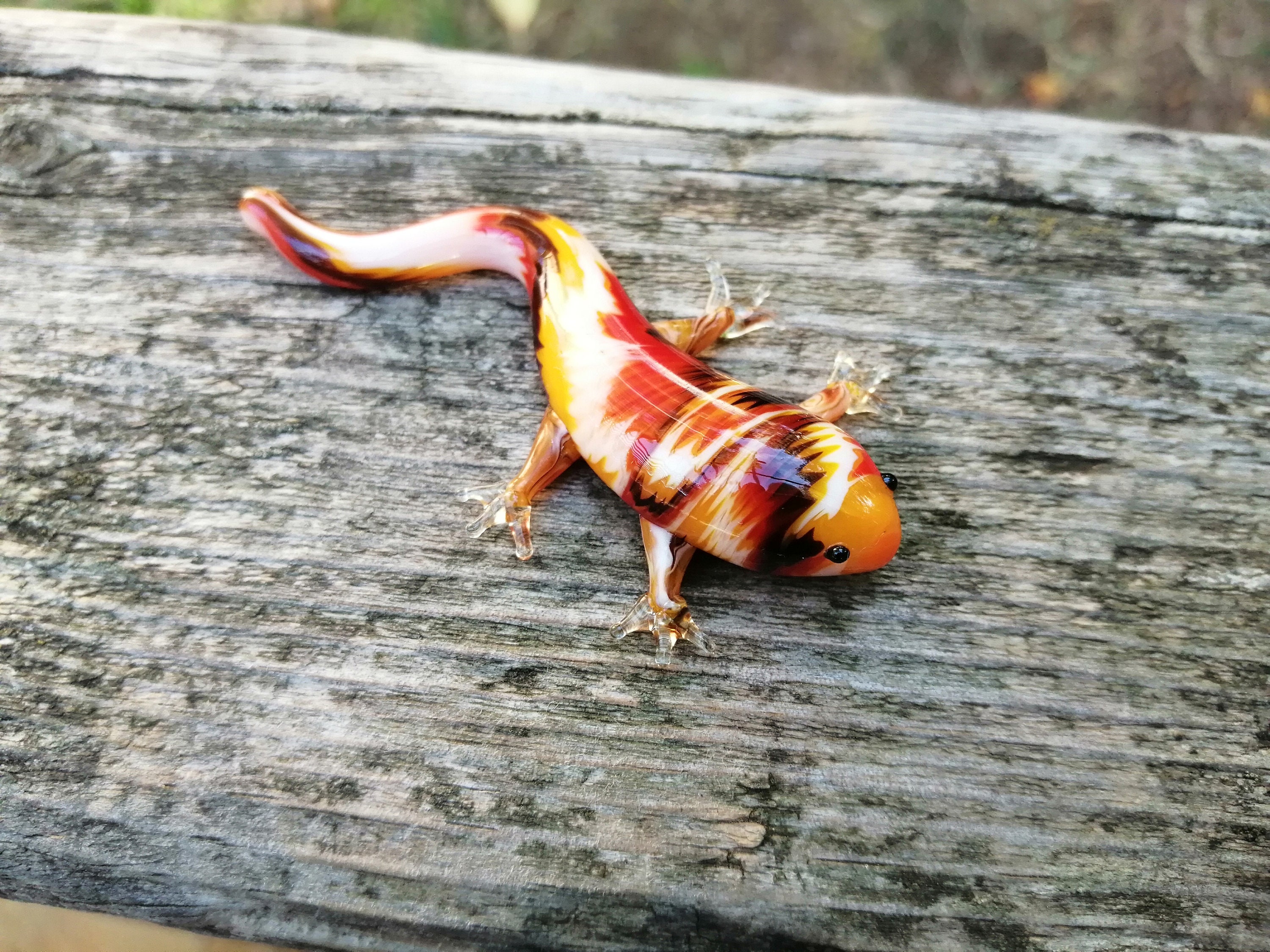 Glass Lizard Salamander Figurine, Murano Glass Salamander, Lizard ...