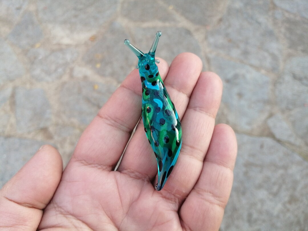 Glass Slug, Glass Slug Figurine, Murano Slug, Slug Ornament, Colorful ...