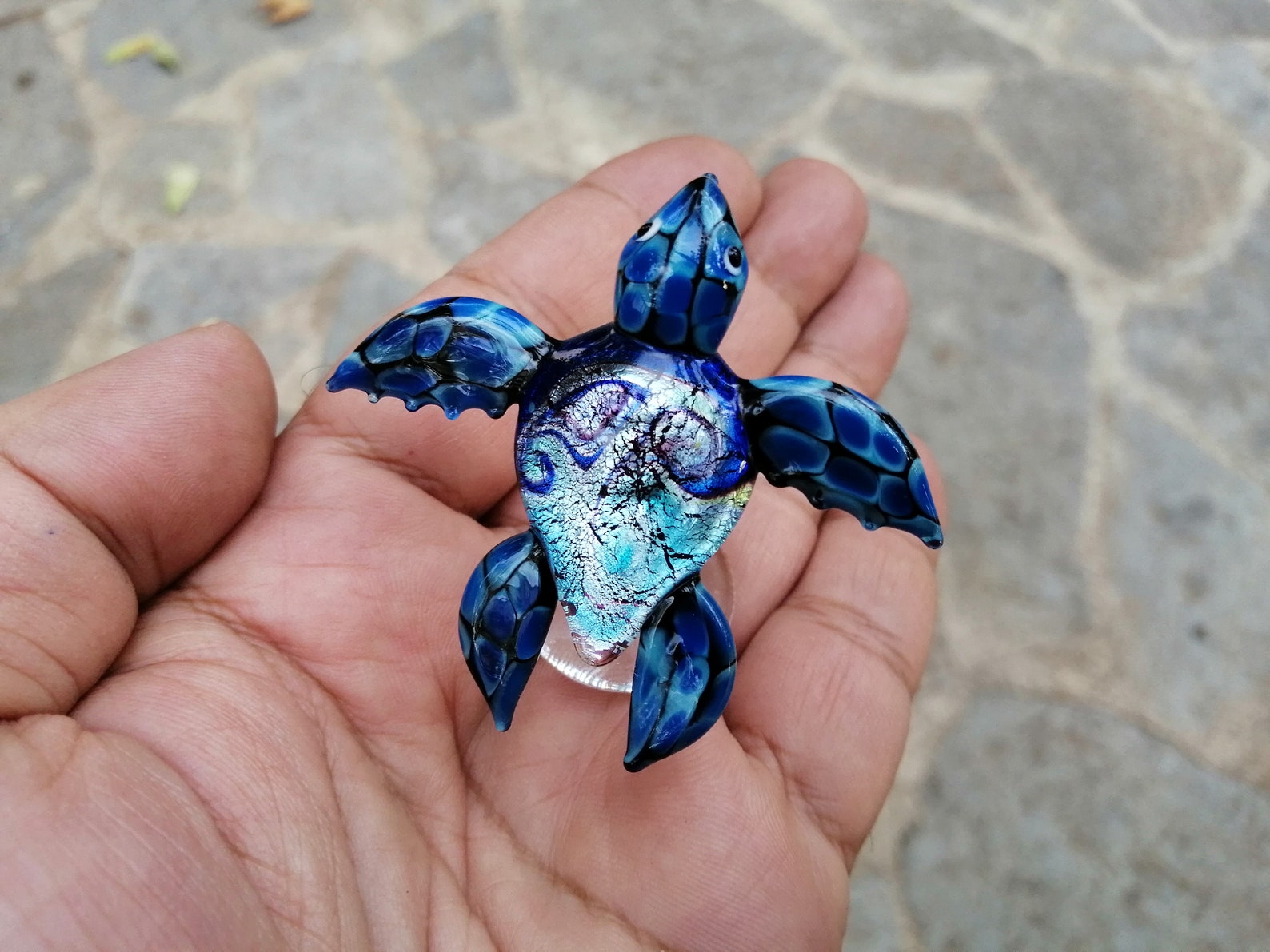 Glass Sea Turtle Hand Blown Glass Sea Turtle Glass Sea - Etsy