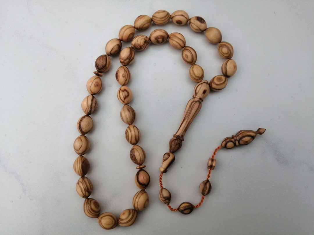 Olive Wood Tasbih, Olive Tree Prayer Beads, Turkish Olive Wood Tasbih ...