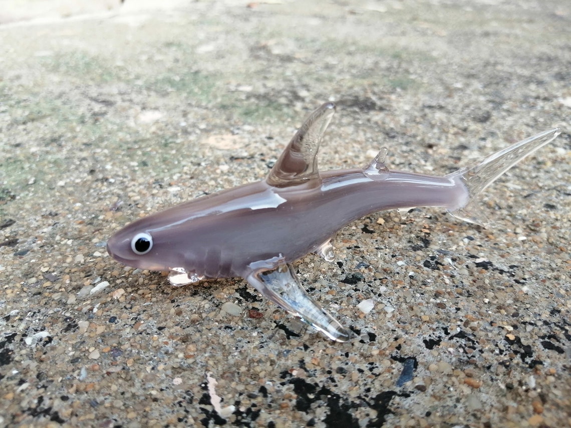 Glass Shark Figurine Blown Glass Shark Miniature Shark | Etsy