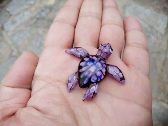 Glass Sea Turtle Hand Blown Glass Sea Turtle Glass Sea | Etsy