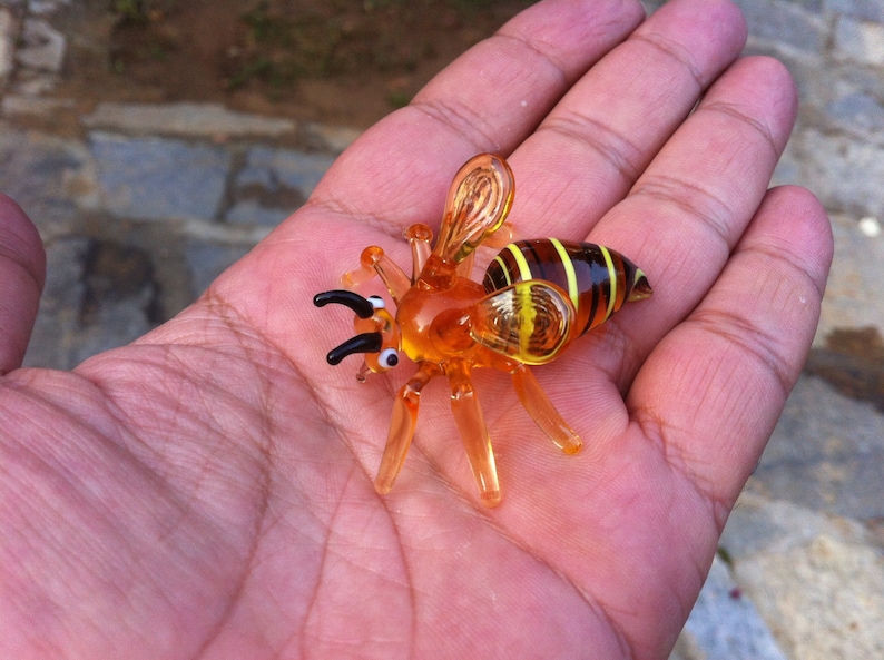 Glass Bee Figurine Hand Blown Glass Bee Glass Honey Bee - Etsy