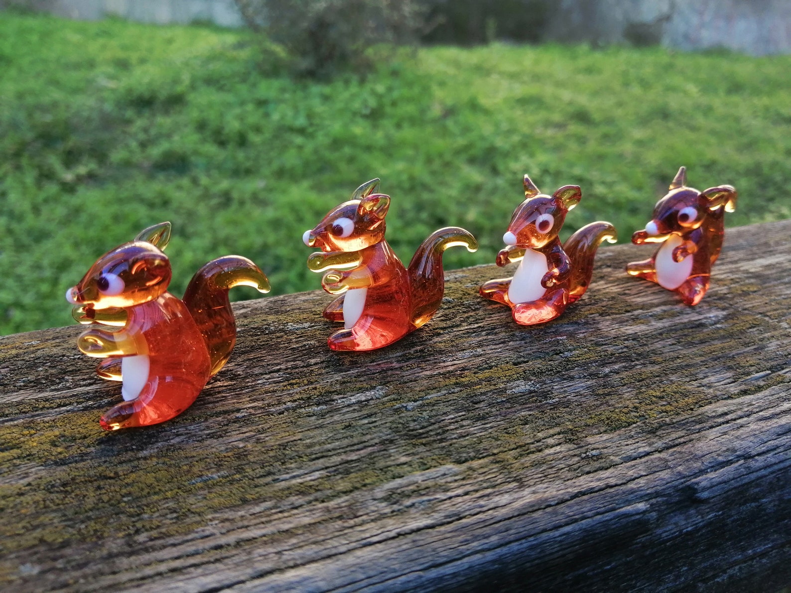 Glass Squirrel, Murano Squirrel Figurine, Hand Blown Glass Squirrel ...