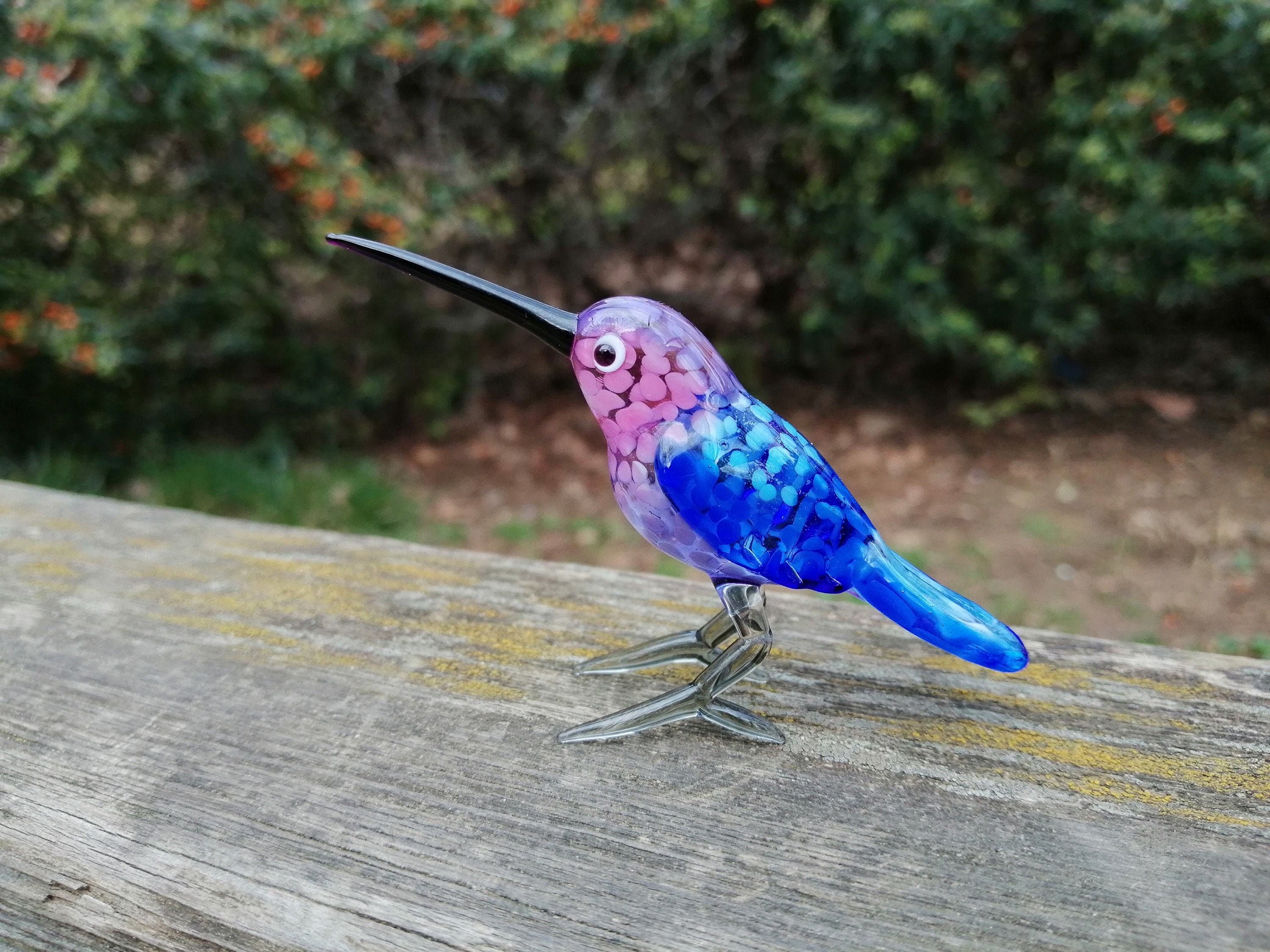 Glass Bird Hand Blown Glass Hummingbird Figurine Glass Bird - Etsy
