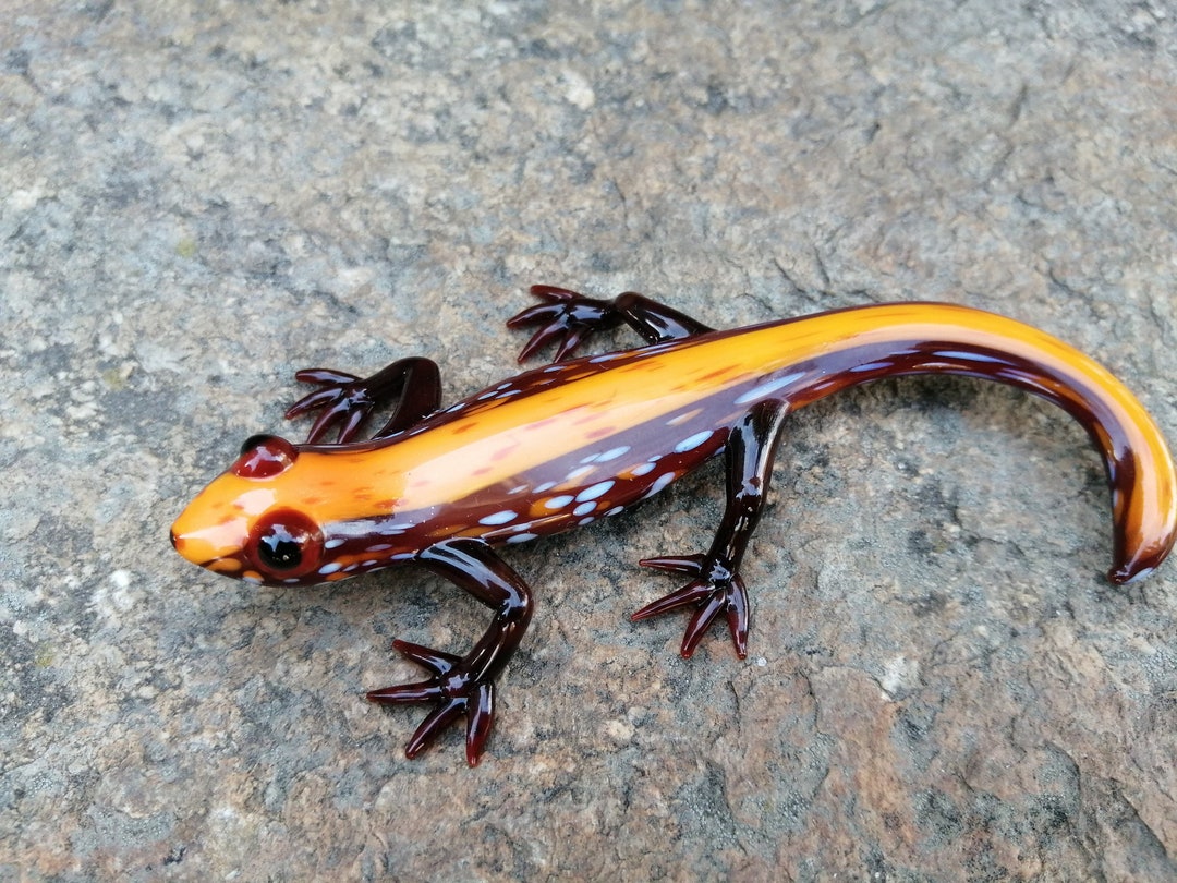 Glass Lizard Figurine, Glass Lizard Ornament, Murano Glass Lizard ...