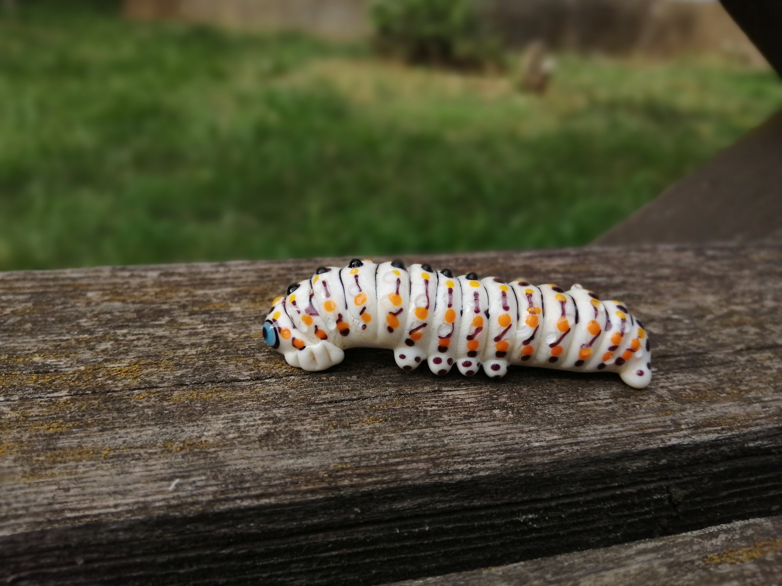 Glass Caterpillar Figurine Hand Blown Glass Caterpillar | Etsy