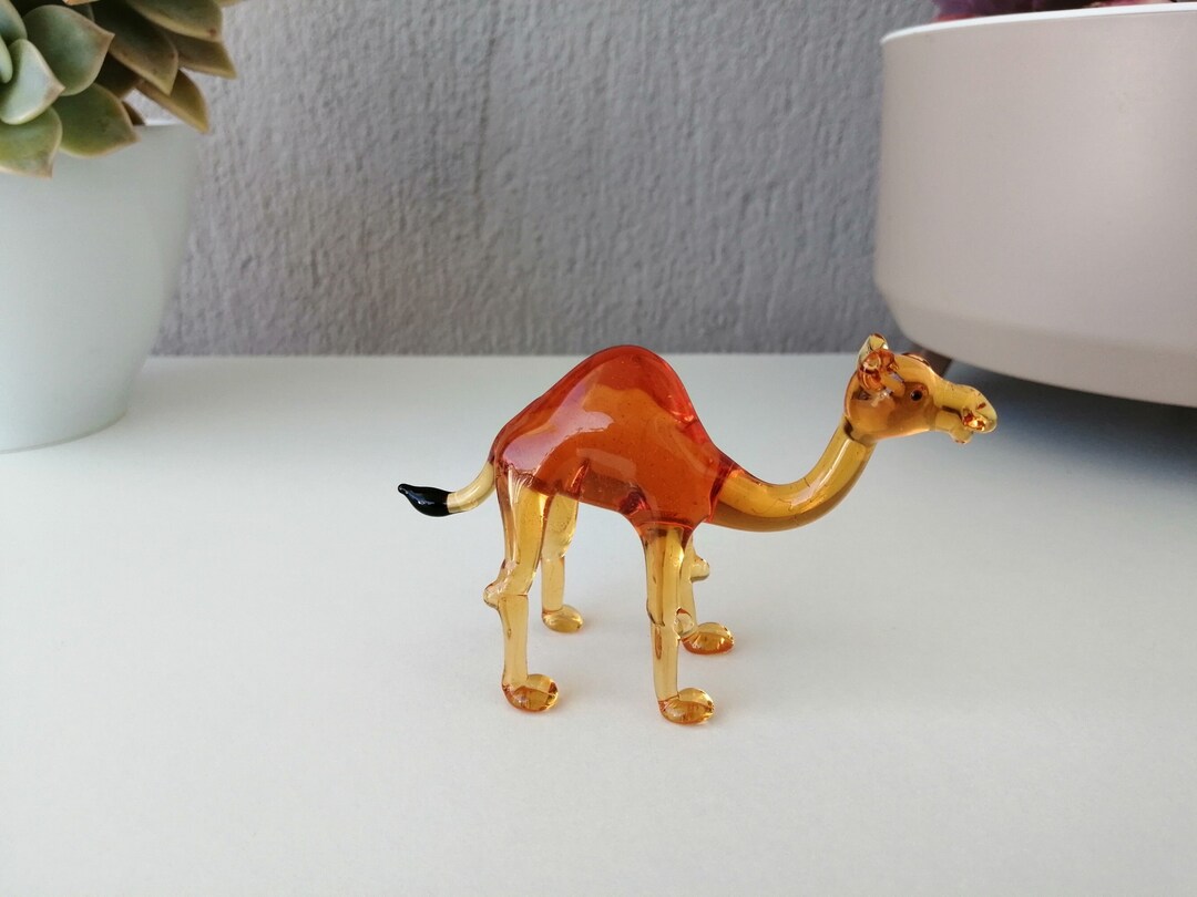 Glass Camel, Hand Blown Glass Camel Figurine, Camel Ornament, Murano ...