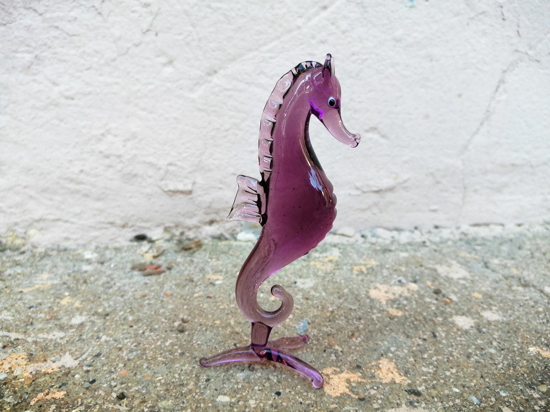 Glass Sea Horse, Sea Horse Ornament, Murano Sea Horse, Blown Glass ...