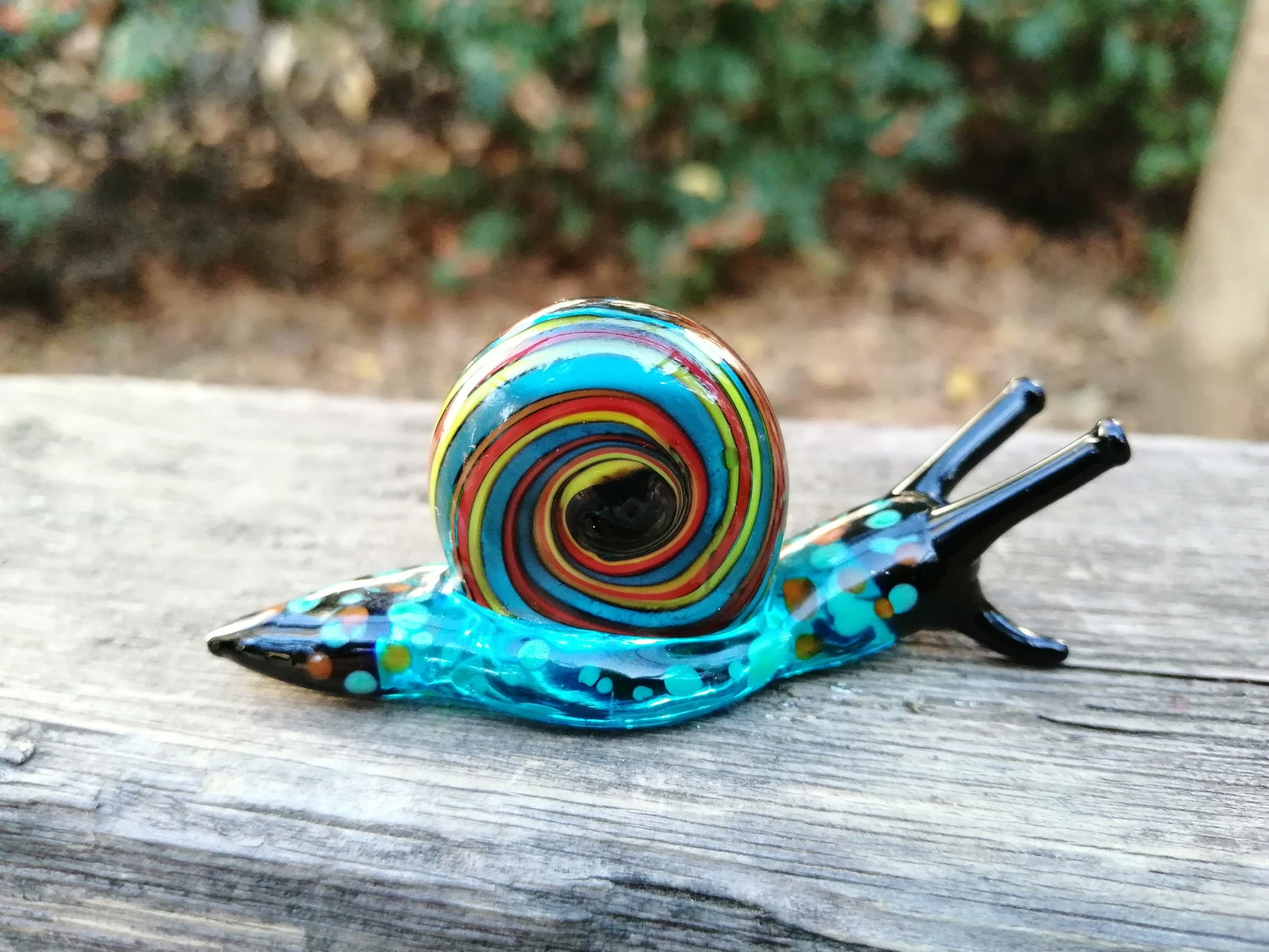 Glass Snail, Glass Snail Figurine, Miniature Snail, Glass Mollusc ...
