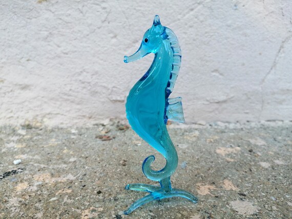 Glass Sculptures & Figurines Glass Art Seahorse Handmade Glass Figurine ...