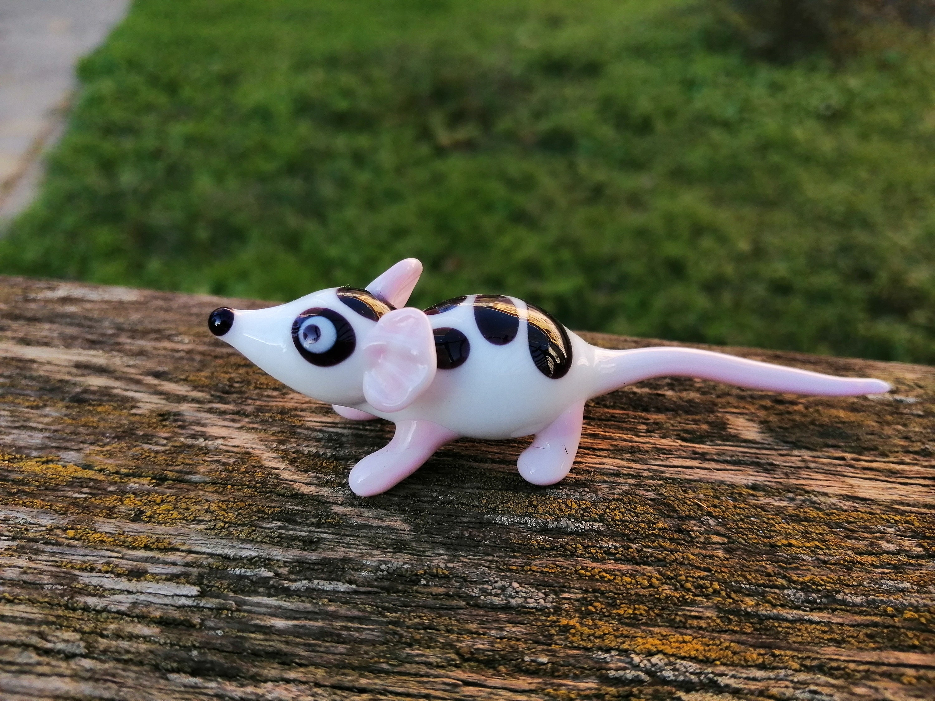 Glass Rat Figurine Hand Blown Glass Rat Miniature Rat - Etsy