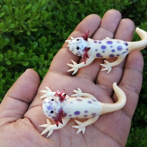 Glass Axolotl Figurine, Murano Glass Axolotl, Axolotl Ornament, Glass ...