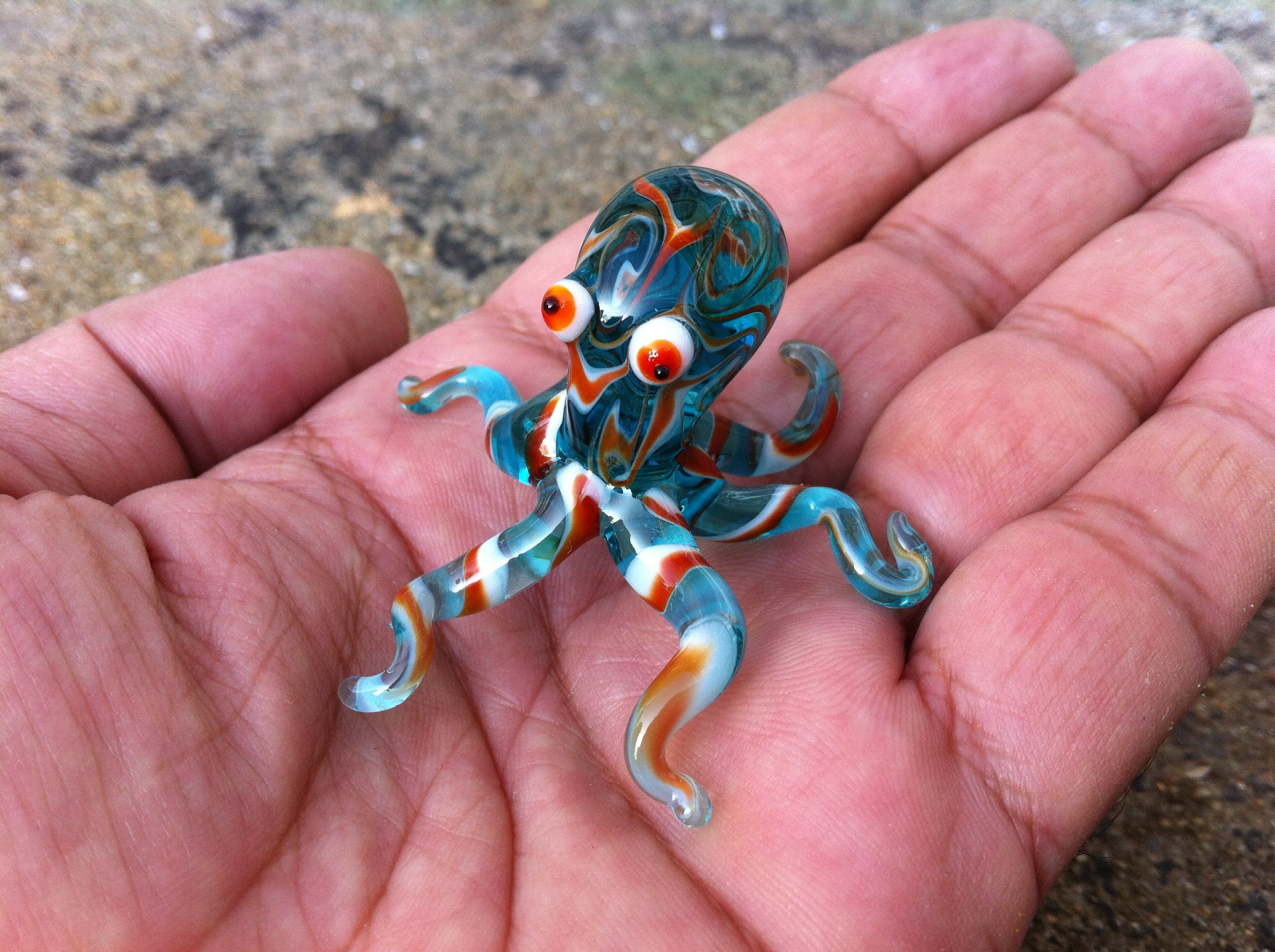 Glass Octopus Figurine Blown Glass Octopus Ornament Murano - Etsy