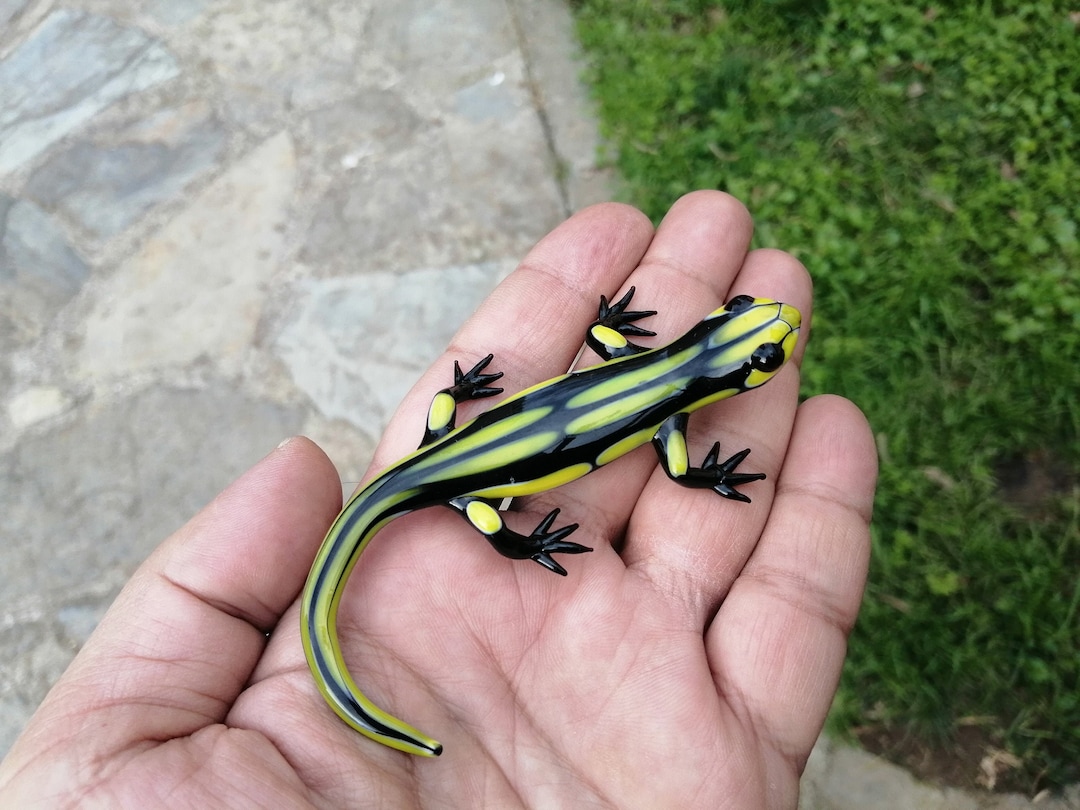 Glass Salamander Figurine, Murano Glass Salamander, Lizard Ornament ...