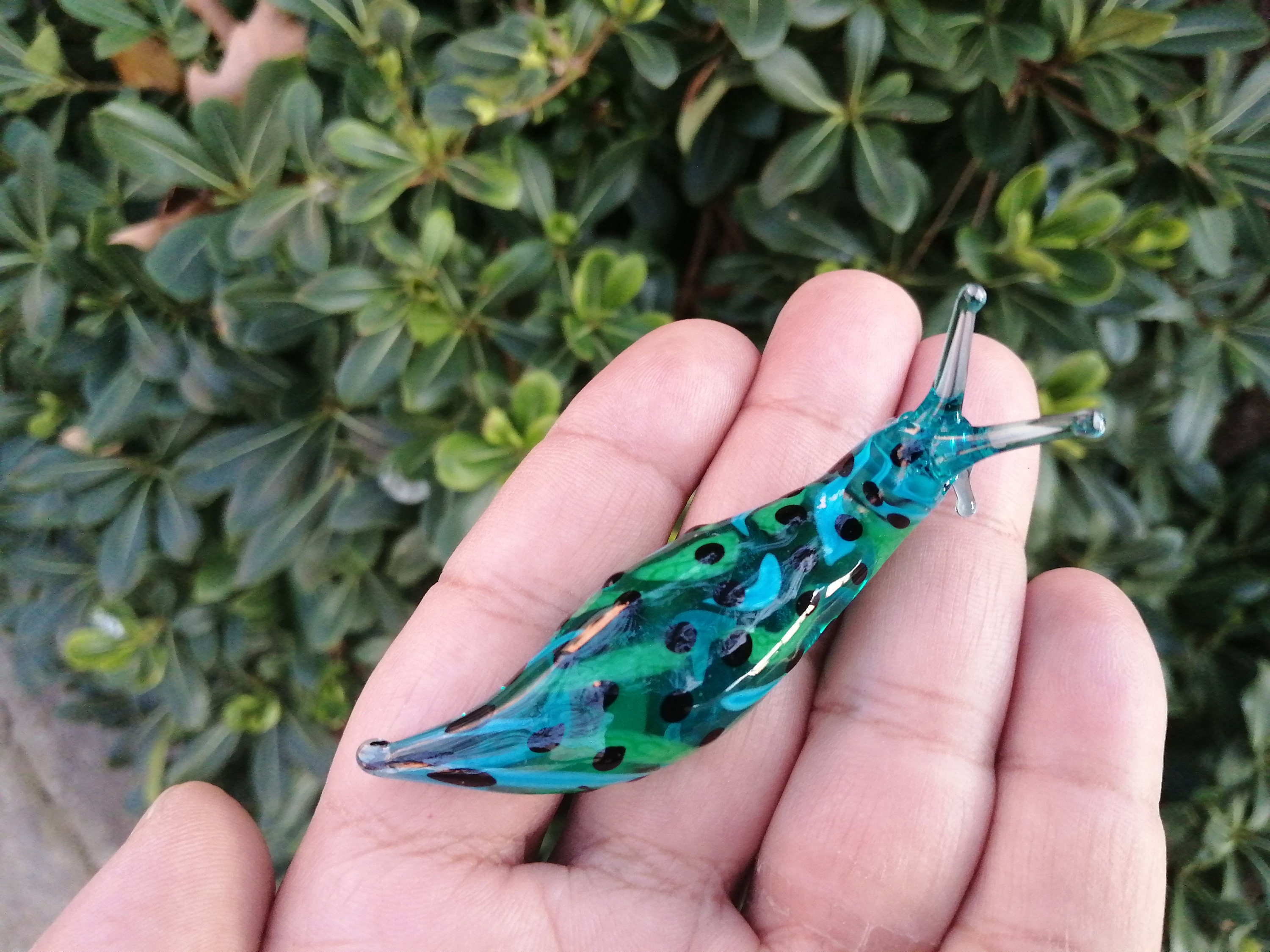 Glass Slug, Glass Slug Figurine, Murano Slug, Slug Ornament, Colorful ...