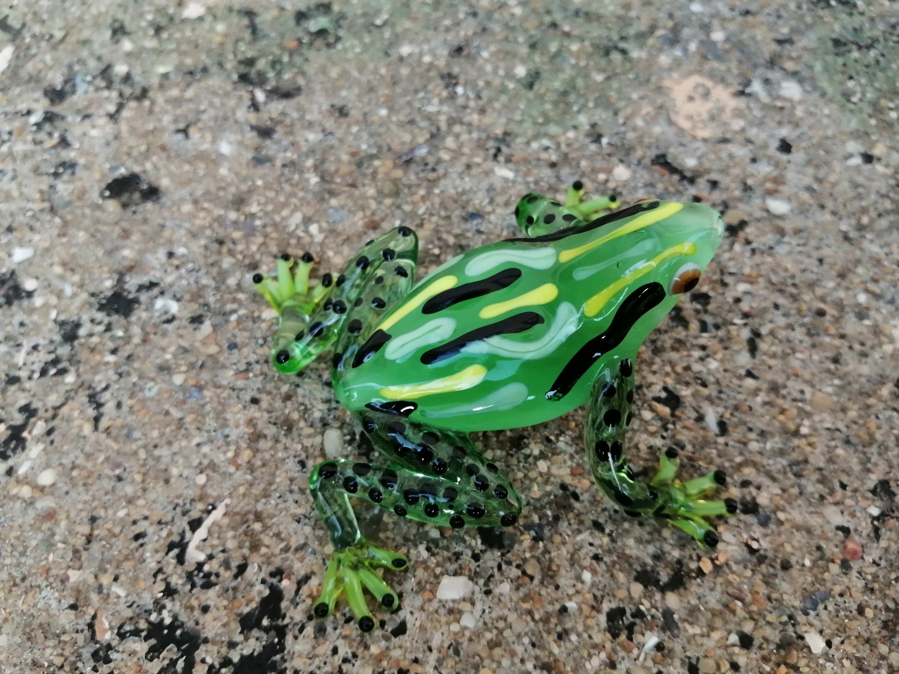 Glass Frog, Hand Blown Glass Frog Figurine, Frog Ornament, Murano Frog ...