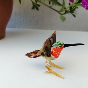 Glass Bird, Miniature Glass Bird Figurine, Glass Bird Ornament, Art ...