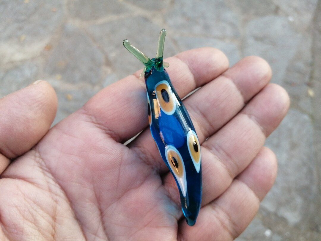 Glass Slug, Glass Slug Figurine, Murano Slug, Slug Ornament, Colorful ...