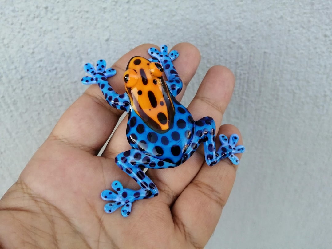 Glass Frog, Hand Blown Glass Frog Figurine, Frog Ornament, Murano Frog ...