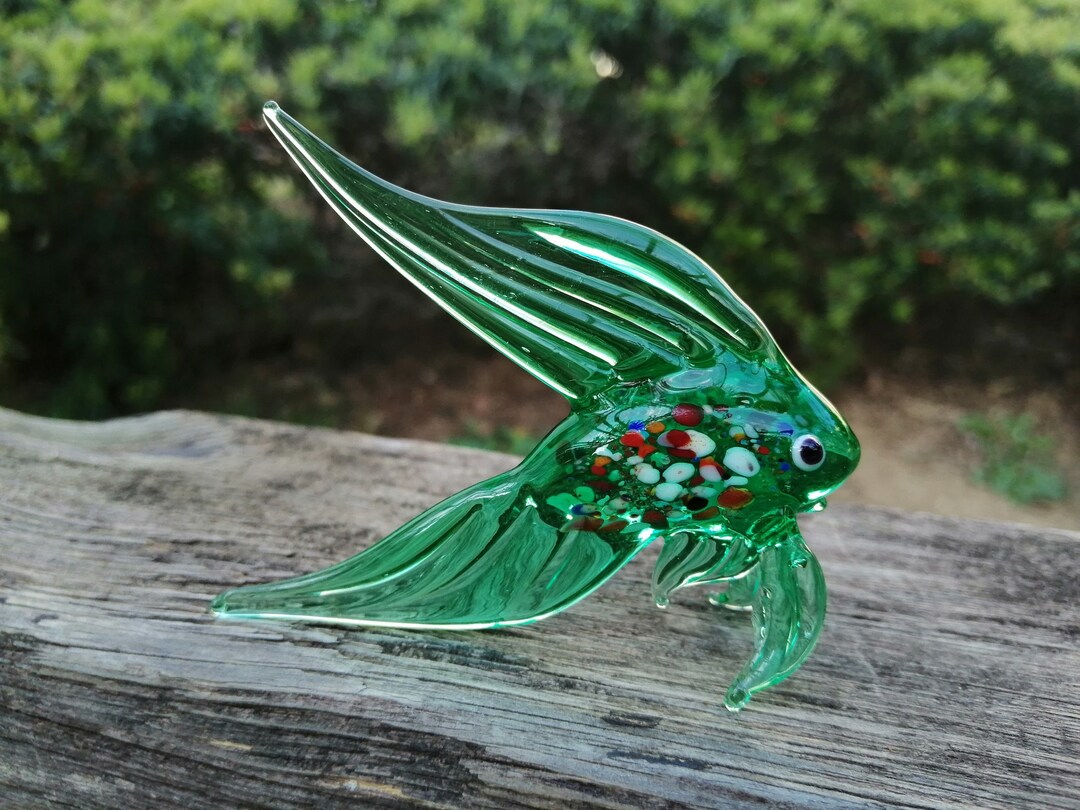 Glass Fish, Hand Blown Fish Figurine, Fish Ornament, Art Glass Fish ...
