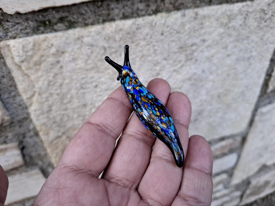 Glass Slug, Glass Slug Figurine, Murano Slug, Slug Ornament, Colorful ...