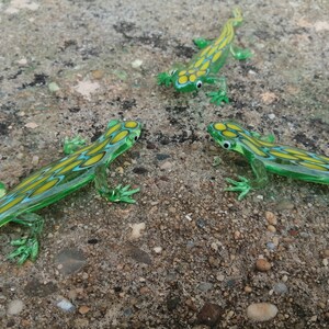 Glass Lizard Figurine, Glass Lizard Ornament, Murano Glass Lizard ...