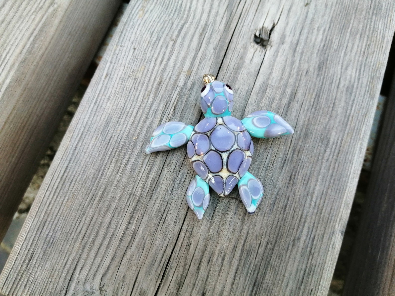 Glass sea turtle pendant sea turtle jewelry glass sea | Etsy
