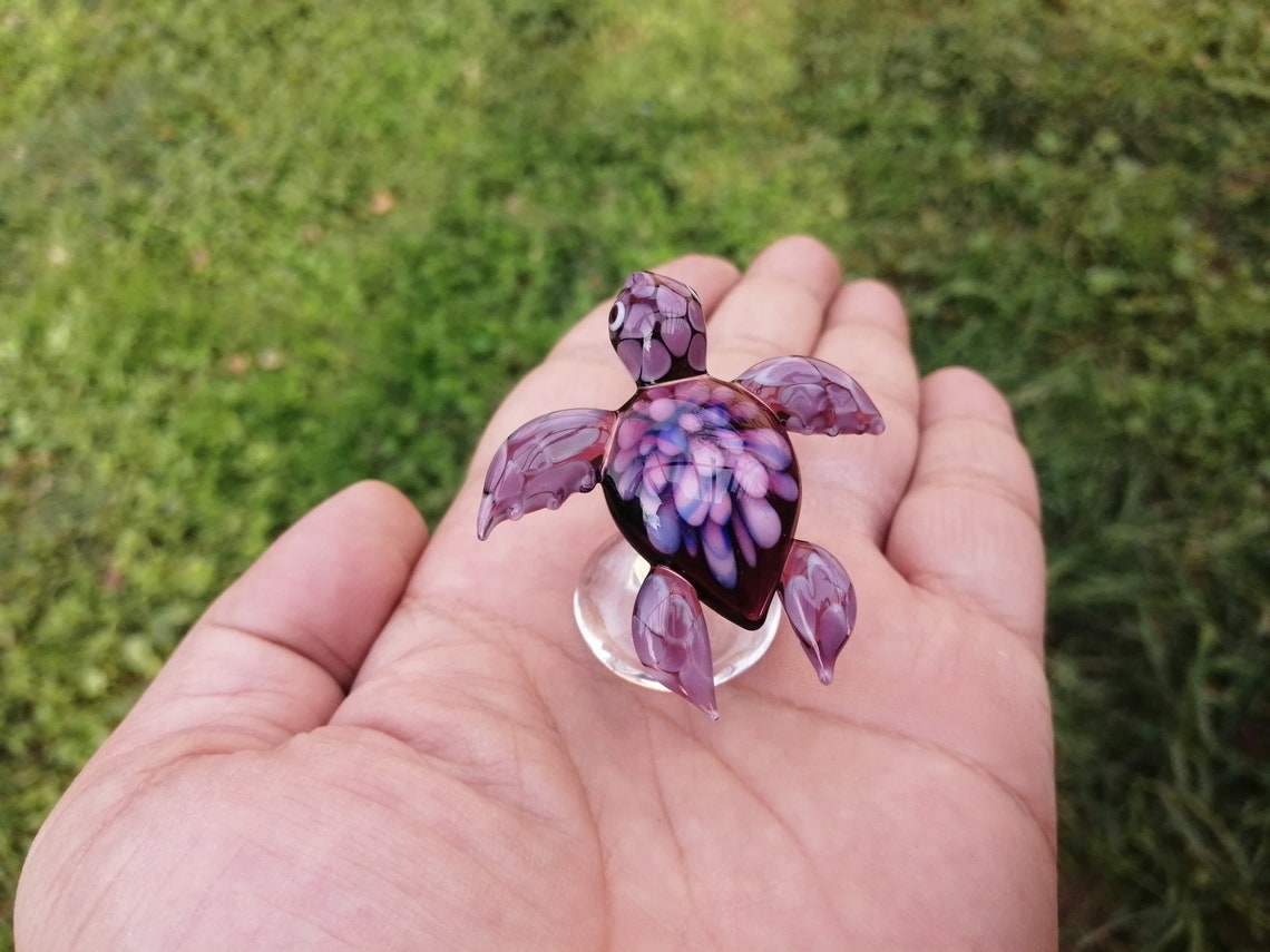 Glass Sea Turtle, Hand Blown Glass Sea Turtle, Glass Sea Animals, Sea ...